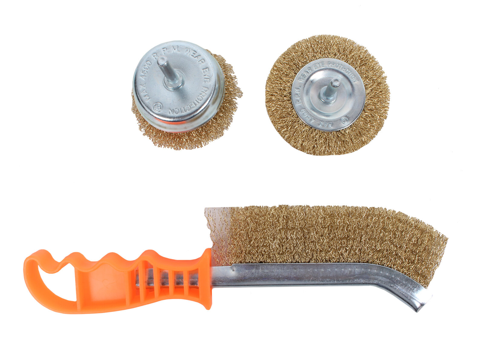 Набор щеток зачистных АвтоDело для дрели 75/75мм ручная 240мм 3 шт 44024