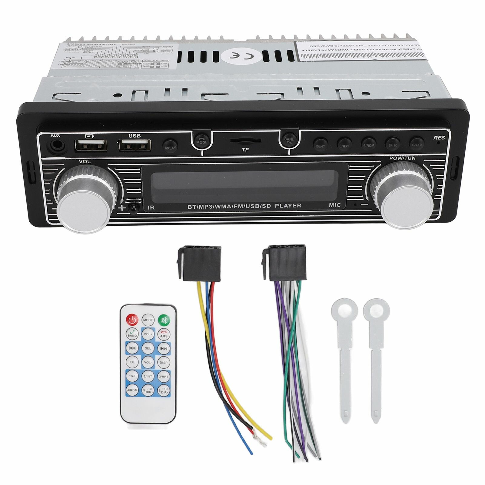 Автомобильный радиоприемник с подсветкой, светодиодным дисплеем, MP3-плеером, двумя портами USB, Bluetooth 5.0, функцией громкой связи, автомобильной стереосистемой