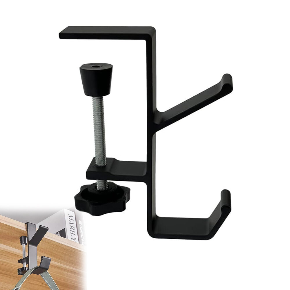 Крючки для портативных сумок, школьных рюкзаков, подставок для наушников, вешалок, клеевых крючков для под столом, цвет: белый, серый, черный (выбор), материал: алюминиевый сплав, размер: 110*80мм, вес: 68г, количество: 1шт