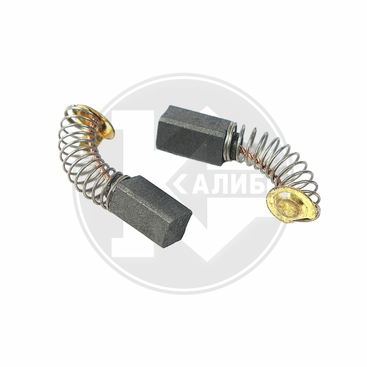 Щётки угольные 6,5x7,5x13 пружина, пятак D9,5 мм, ухо 5 мм (пара)