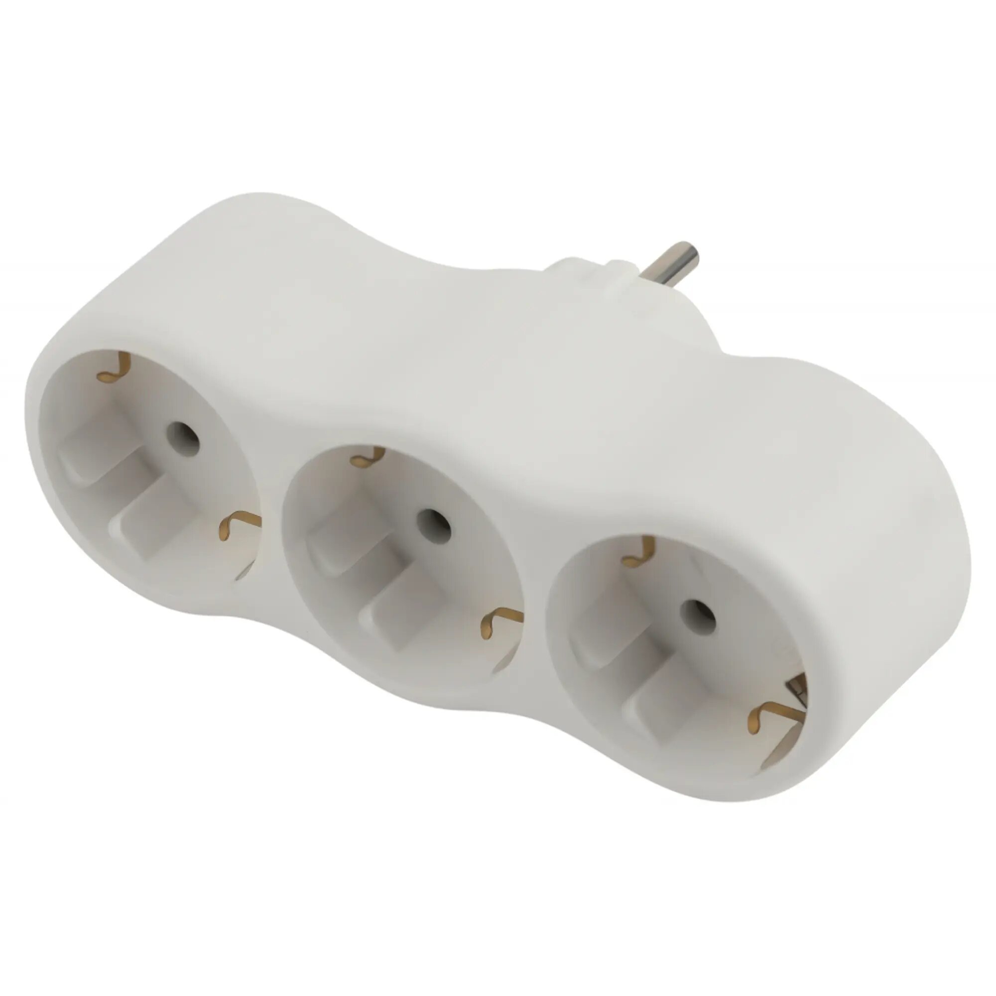 Эра разветвитель 3 розетки с заземлением 16 А белый настенный корпус для бытовых сетей