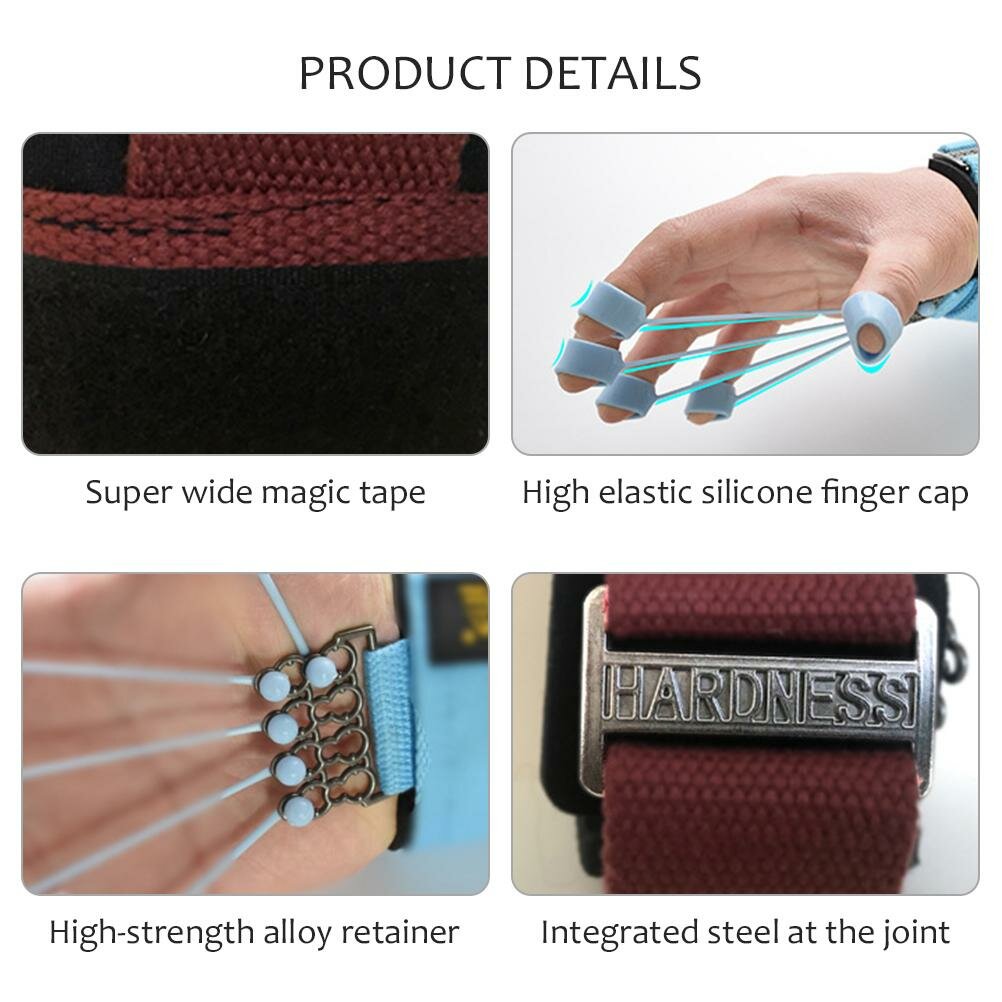 Тренажер для разгибания пальцев и кистей с эластичной лентой, усилитель для растягивания пальцев, тренажер для разгибания сгибания пальцев