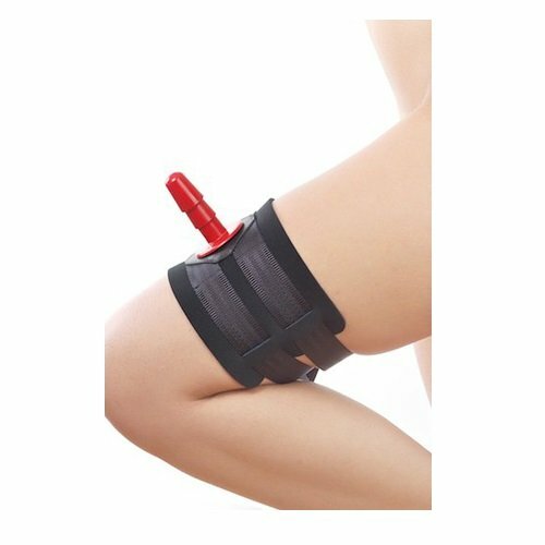 Бондаж на бедро СК-Визит, крепление на ногу, пластик, полиэстер, черно-красный