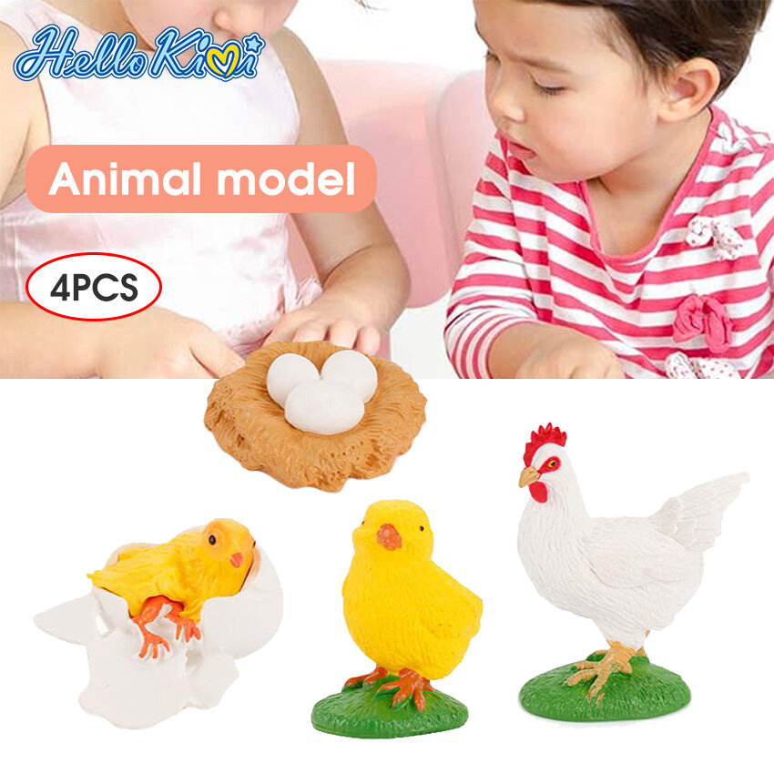 HelloKimi 12 шт. Модели животных, имитационные фигурки животных, жизненный цикл, миниатюрные коллекционные игрушки, развивающие детские игрушки для мальчиков и девочек