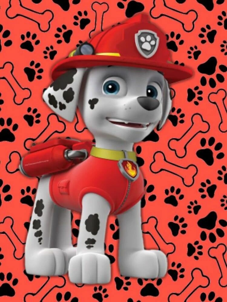 Алмазная картина "Собачий патруль. " алмазная огранка 40х50 см,40x50cm, белый