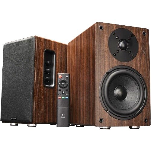 Колонки Music Public Kingdom BS100, Bluetooth v5.3, 100 Вт, пульт, дерево