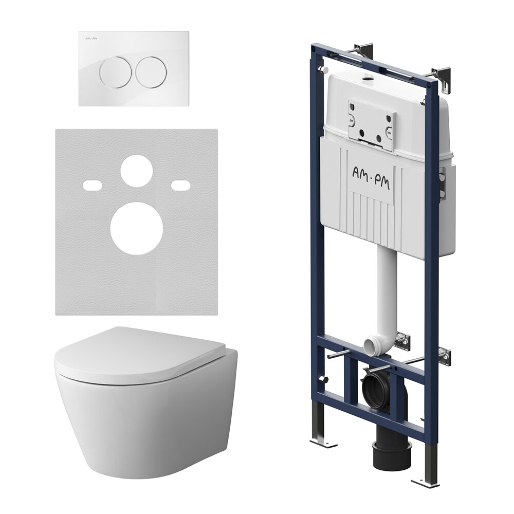 Унитаз с инсталляцией Am.Pm Sense IS100101.741701