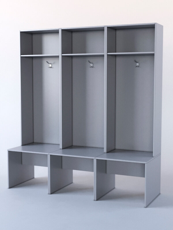 Комплект шкафов для раздевалок "спорт" №1, Серый. Производитель товара - компания Westcom.