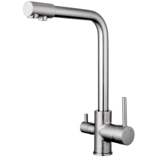 Смеситель для кухни Shevanik с подключением фильтра S328L, сатин