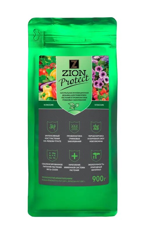Удобрение ZION Protect Классик, органическое, гранулы, всесезонное