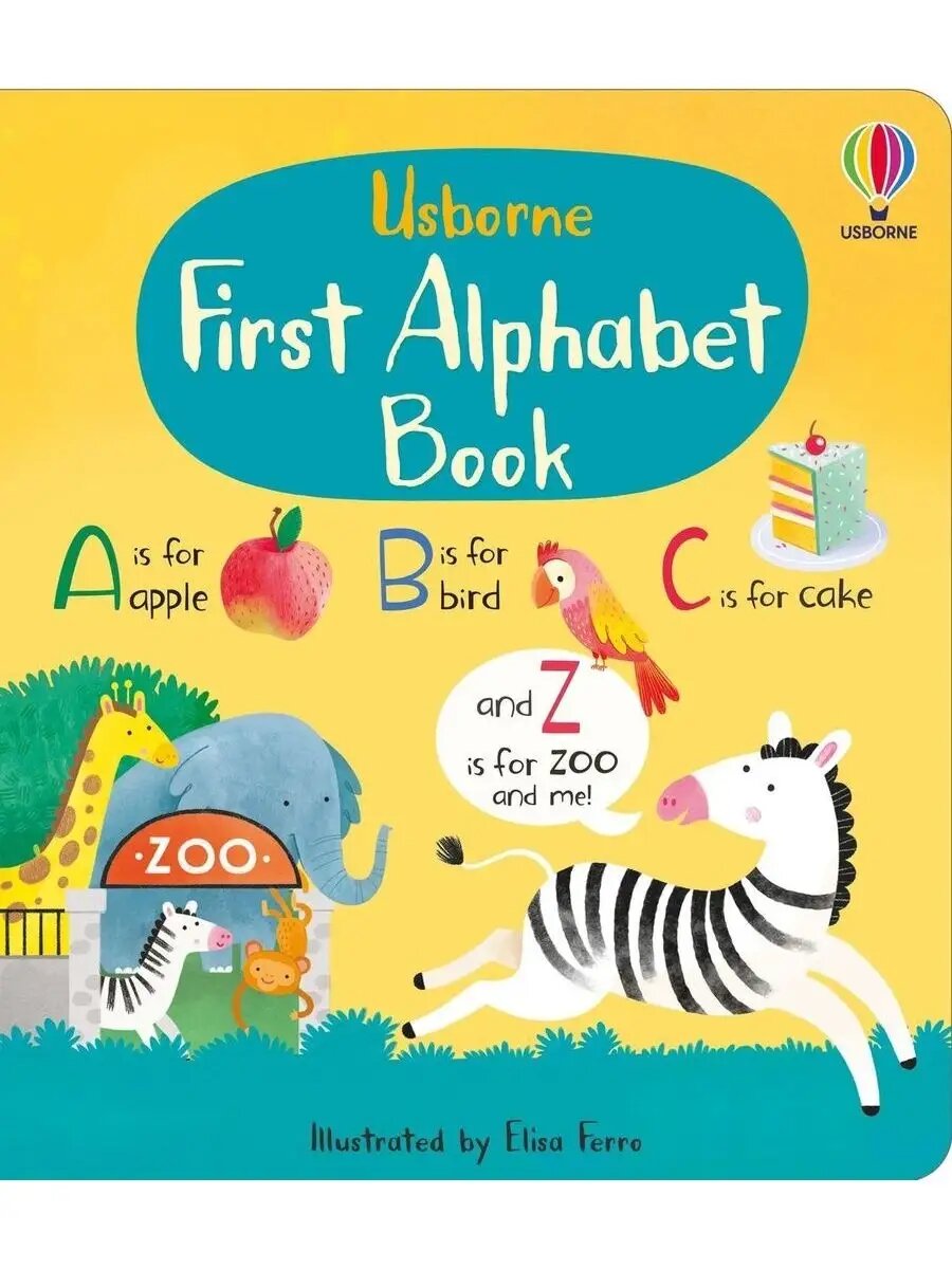 Usborne First Alphabet Book первая азбука | книги для детей — учебные пособия