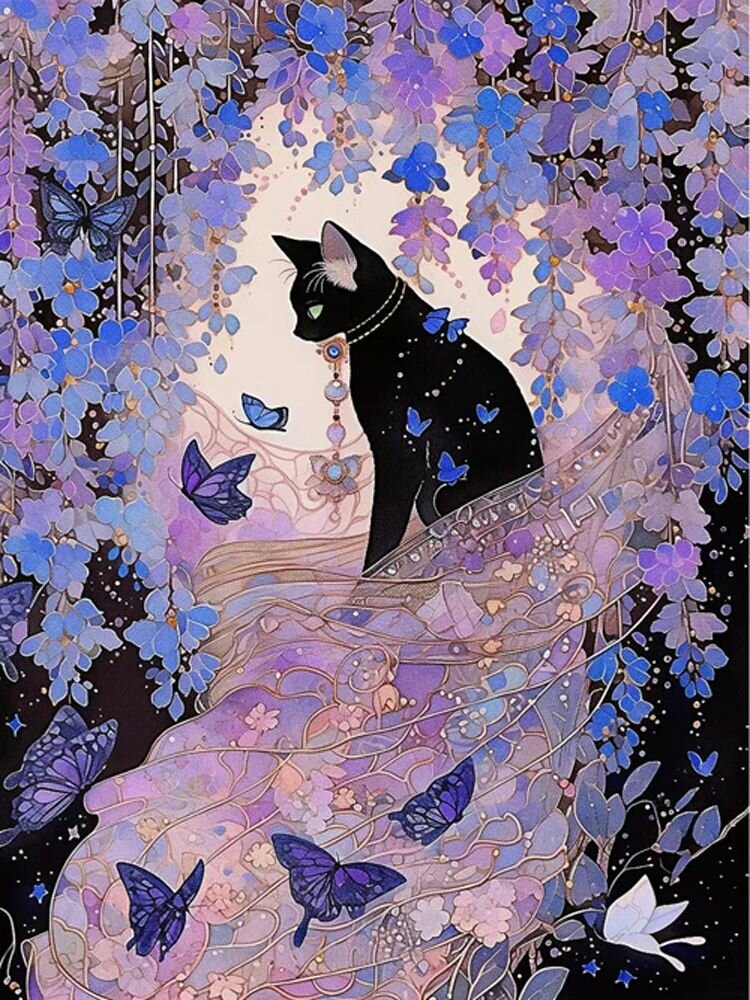 Алмазная картина "Бабочка" алмазная огранка 40х50 см,40X50CM, белый