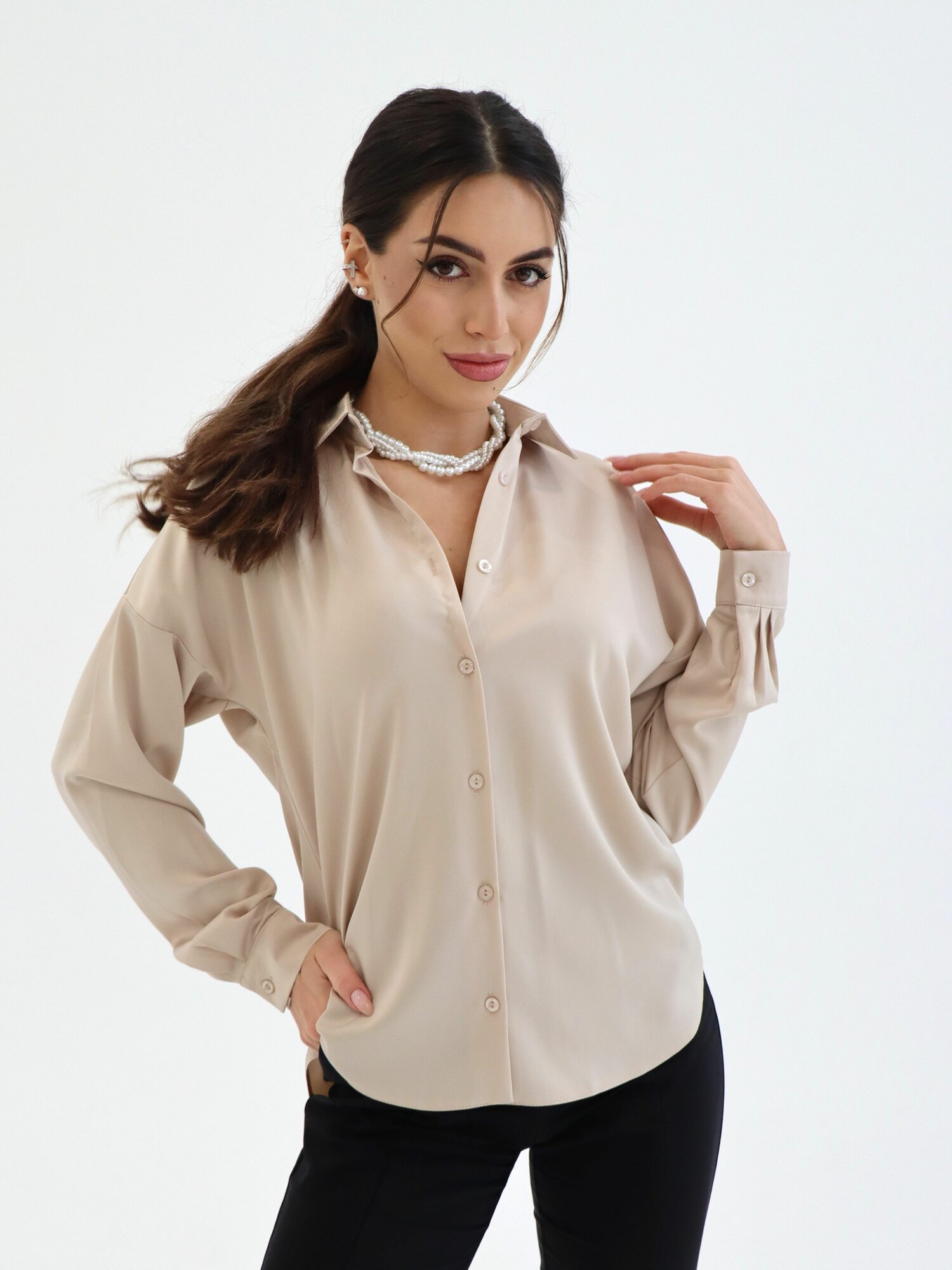 Рубашка атласная