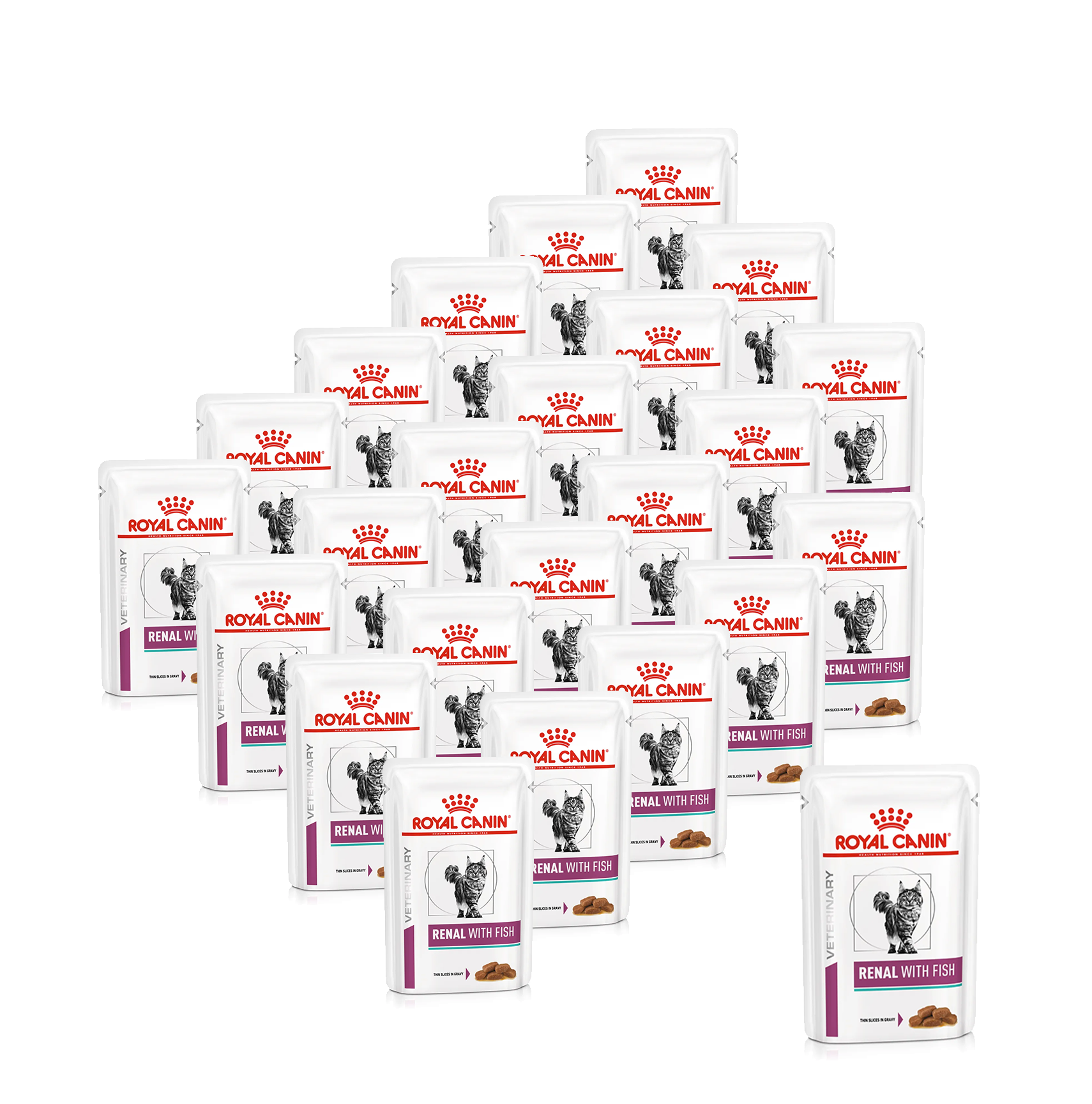 Royal Canin RENAL WITH FISH (ренал С рыбой) Корм влажный для кошек для поддержания функции почек, 85 г x 24 шт.