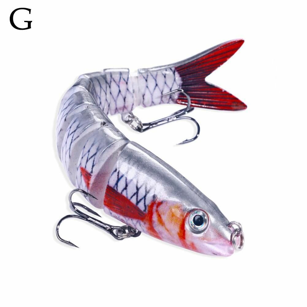Рыболовные приманки 8-сегментная рыба окунь гольян свимбейт снасть крючок приманка кренк бейт