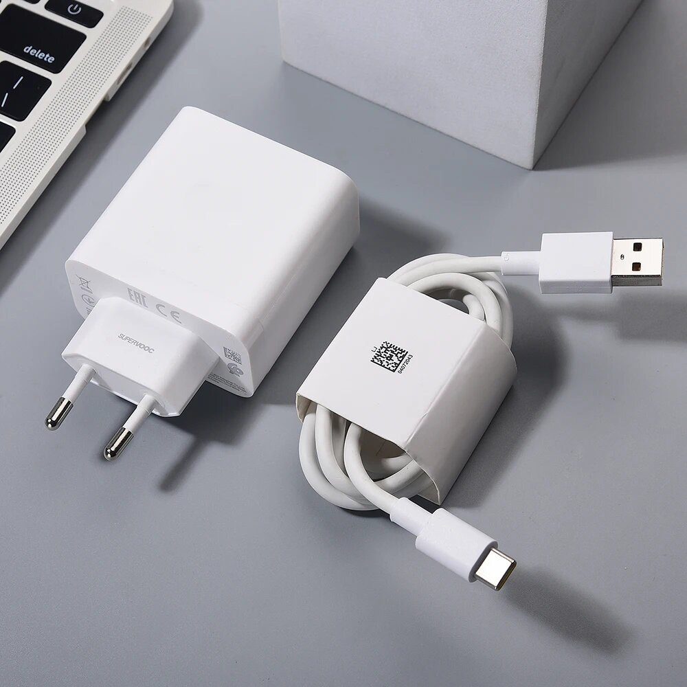 Зарядное устройство Realme 100 Вт SuperVOOC EU, кабель USB-C