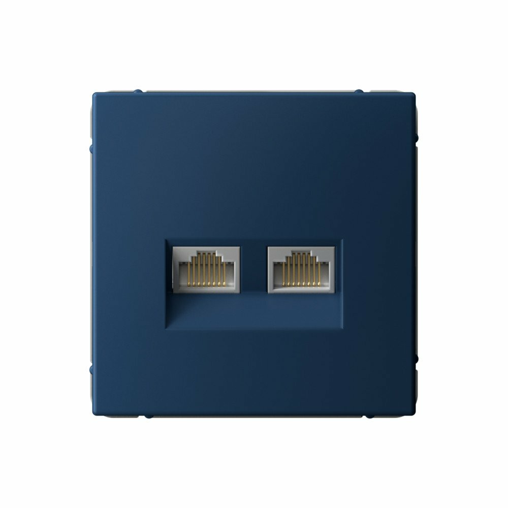 Systeme Electric ArtGallery Аквамарин Розетка двойная компьютерная RJ45+RJ45, кат.6А, механизм, GAL001188