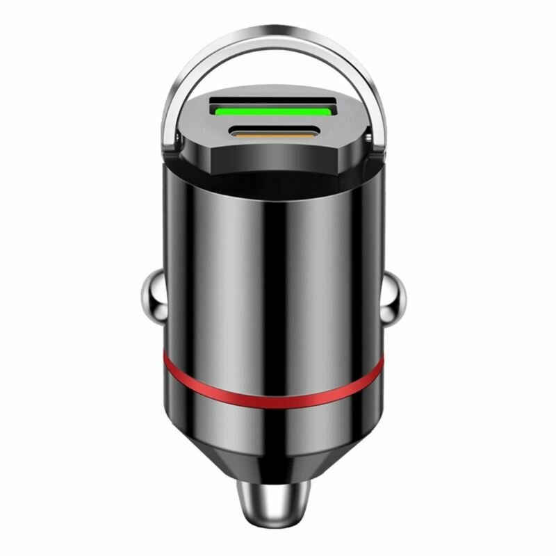 Автомобильные зарядные устройства USB C для мобильного телефона, адаптер мини-прикуривателей, быстрая зарядка, 2 порта