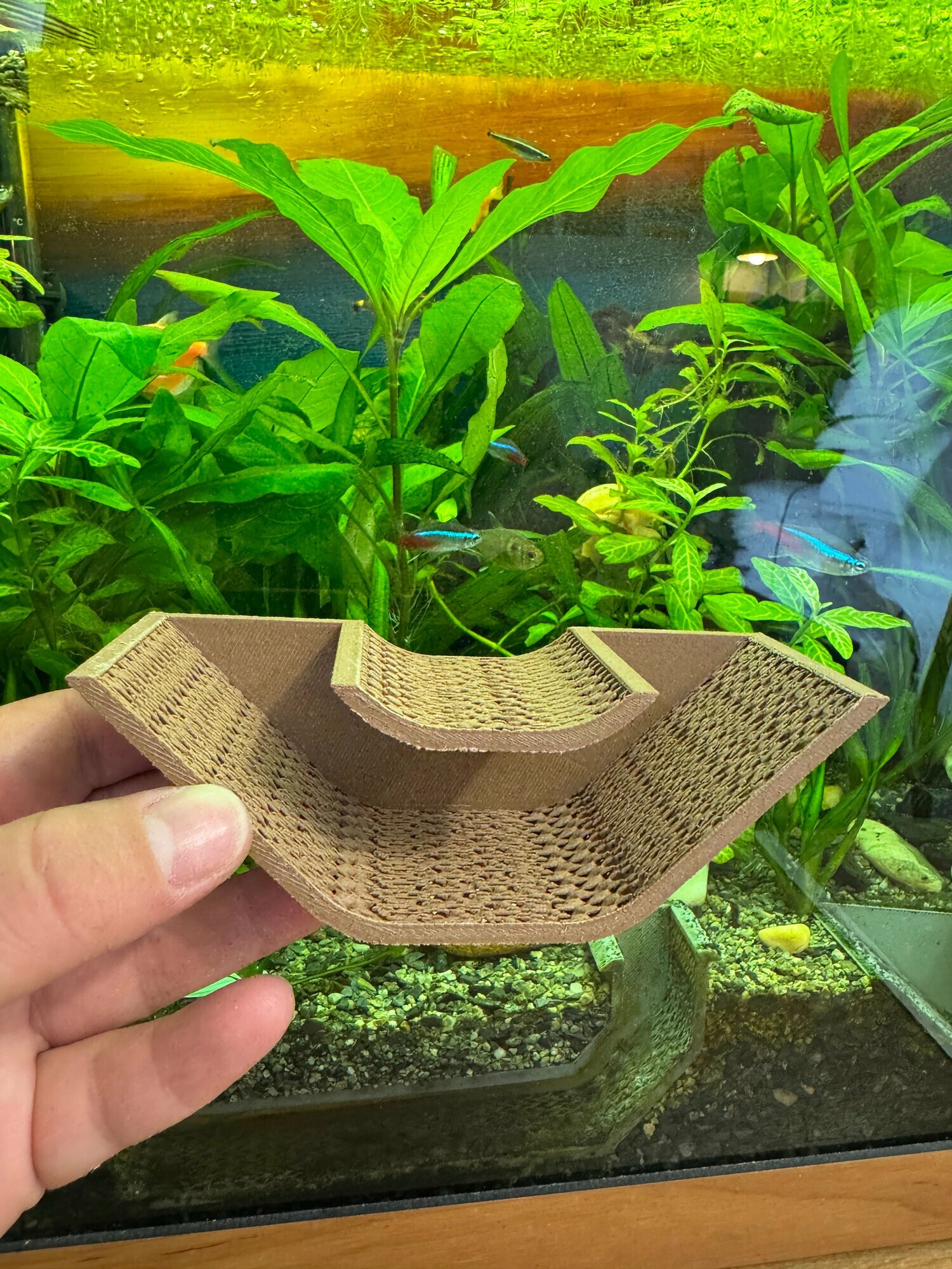 Аквариумный тоннель с двумя выходами 130 мм укрытие для сомов и креветок