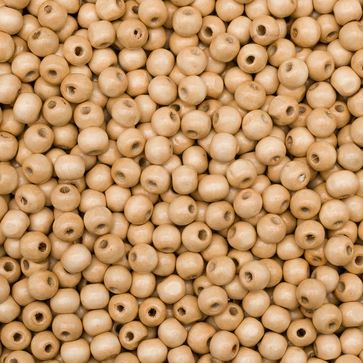 Бусины для рукоделия деревянные круглые, 10 мм, 500 г (натуральное дерево)