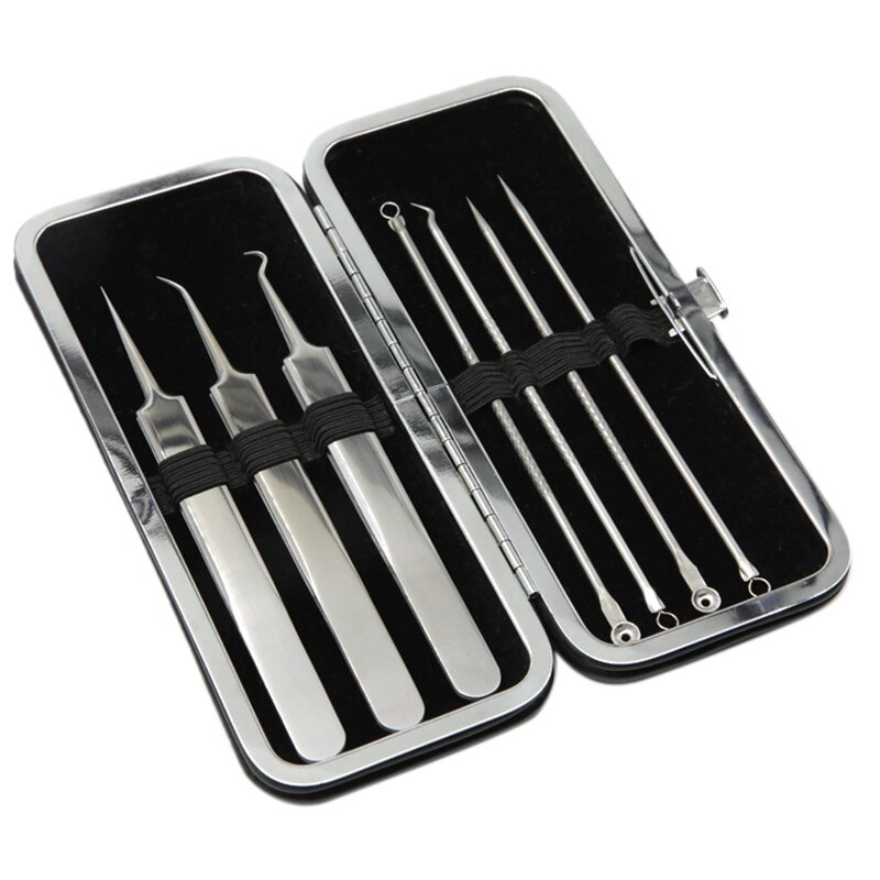 Средство для удаления угрей на носу, угрей, белых угрей, черных точек, прыщей, уход за кожей, игла для удаления угрей - серебро