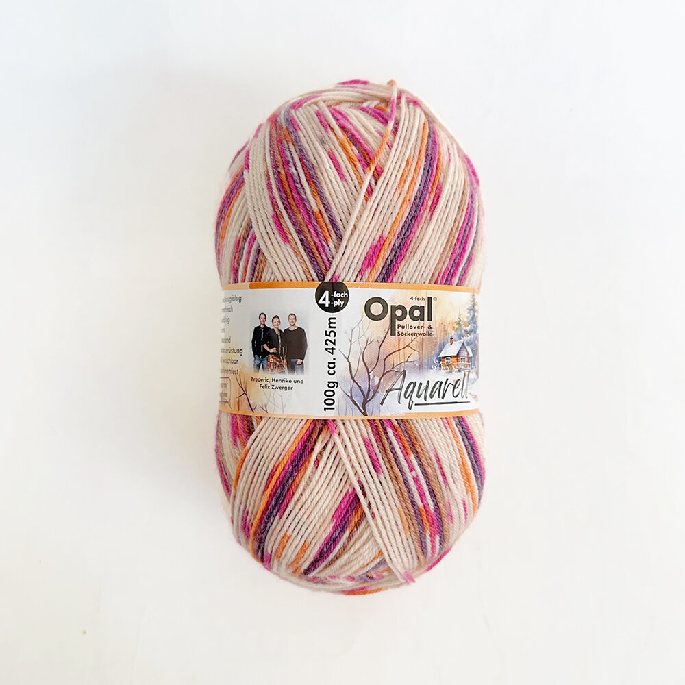 Шерстяная пряжа Opal Aquarell 4ply для вязания носков и многого другого
