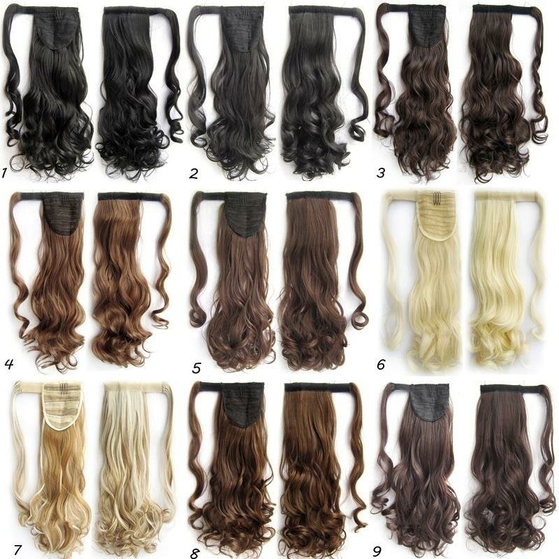 Наращивание волос женские парики конский хвост обертывание вокруг клипса в конский хвост наращивание волос