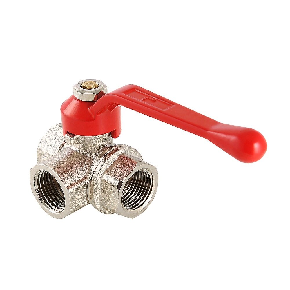 Сантех VALTEC кран шаровой трехходовой, тип L 1/2 вн.-вн.-вн. VT.360. N.04