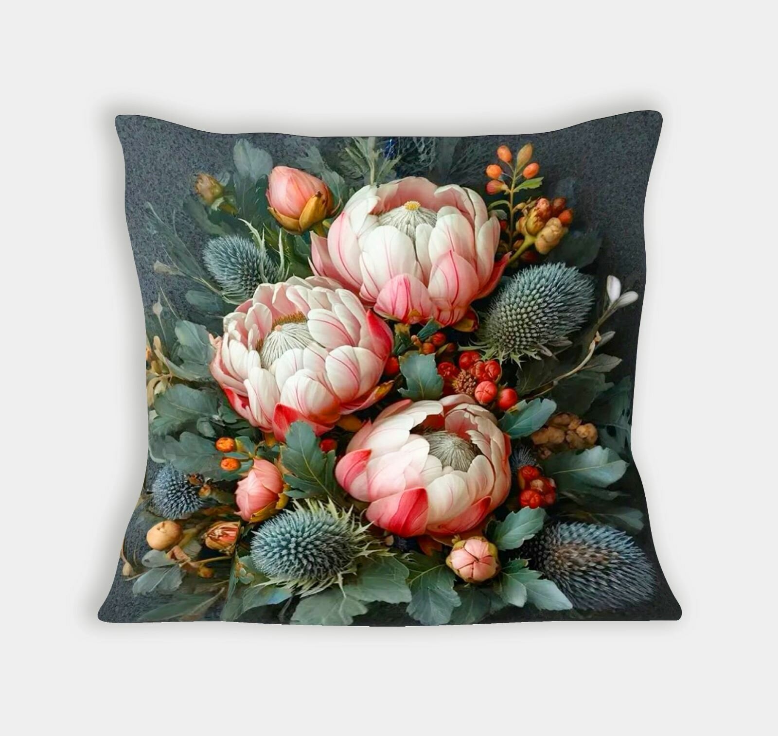 Чехол для подушки для сада и улицы Артишоки букет 45х45 Оксфорд 600D