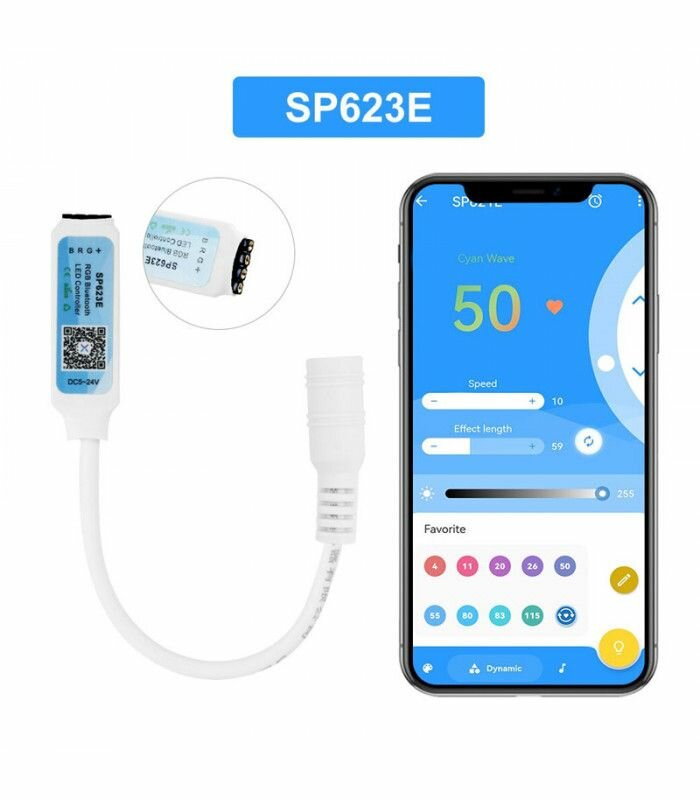 Мини контроллер для управление лентой RGB (Bluetooth) мини