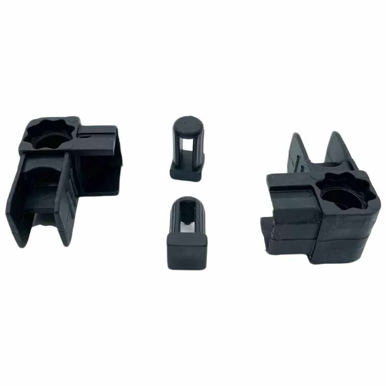 Комплект аксессуаров (4 угла, 2 направляющих, 2 заглушки) для узкой серии 18 мм (черный, RAL9005)