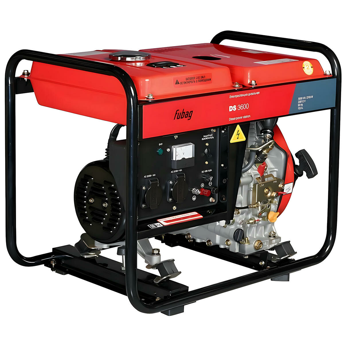 Генератор дизельный FUBAG DS 3600 , 3 кВт, 2 розетки 220 В, медные обмотки
