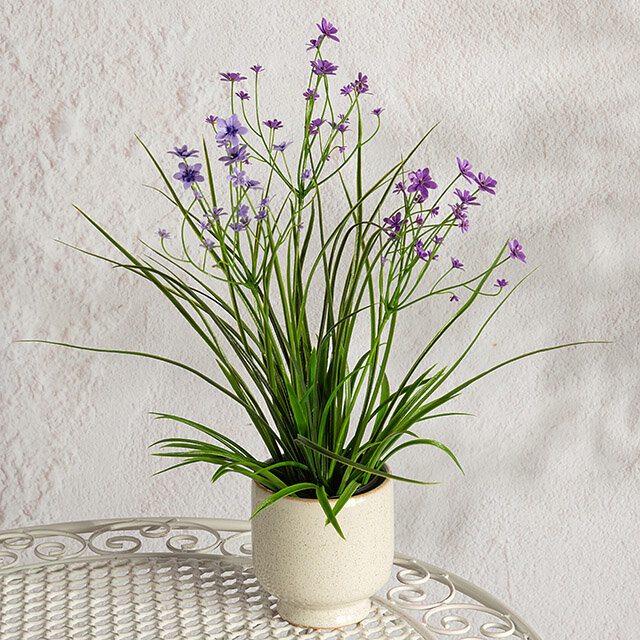 Искусственный цветок в горшке Таллинум 38 см сиреневый, Summer Deco, 5010055