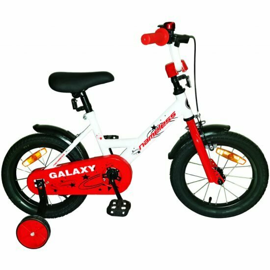 Детский велосипед Nameless 16" GALAXY, белый/красный (Маркировка остатки)