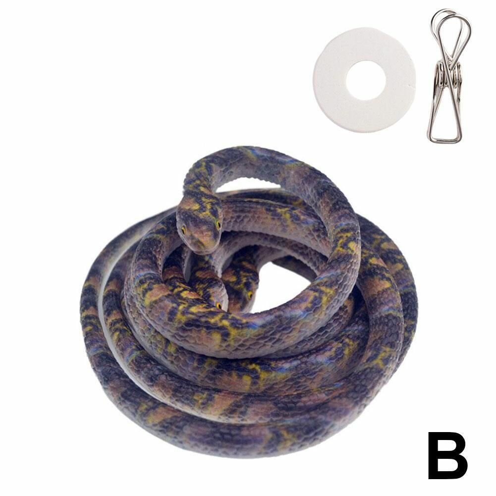 70 см Забавная эластичная игрушка-шутка с имитацией питона(В комплект входят зажимы и фиксирующая проволока)