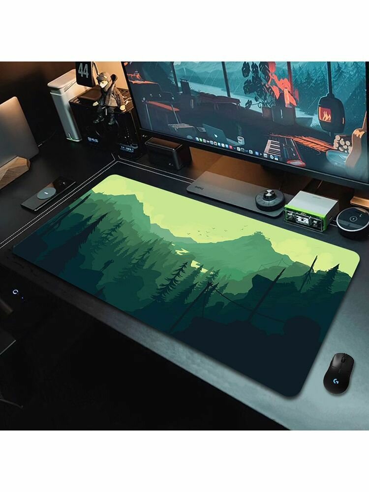 Firewatch Коврик для мыши для крупномасштабной онлайн-игры, анимационный коврик для рабочего стола компьютера, рисунок для печати высокой четкости, нескользящая сторона 400x900xxl