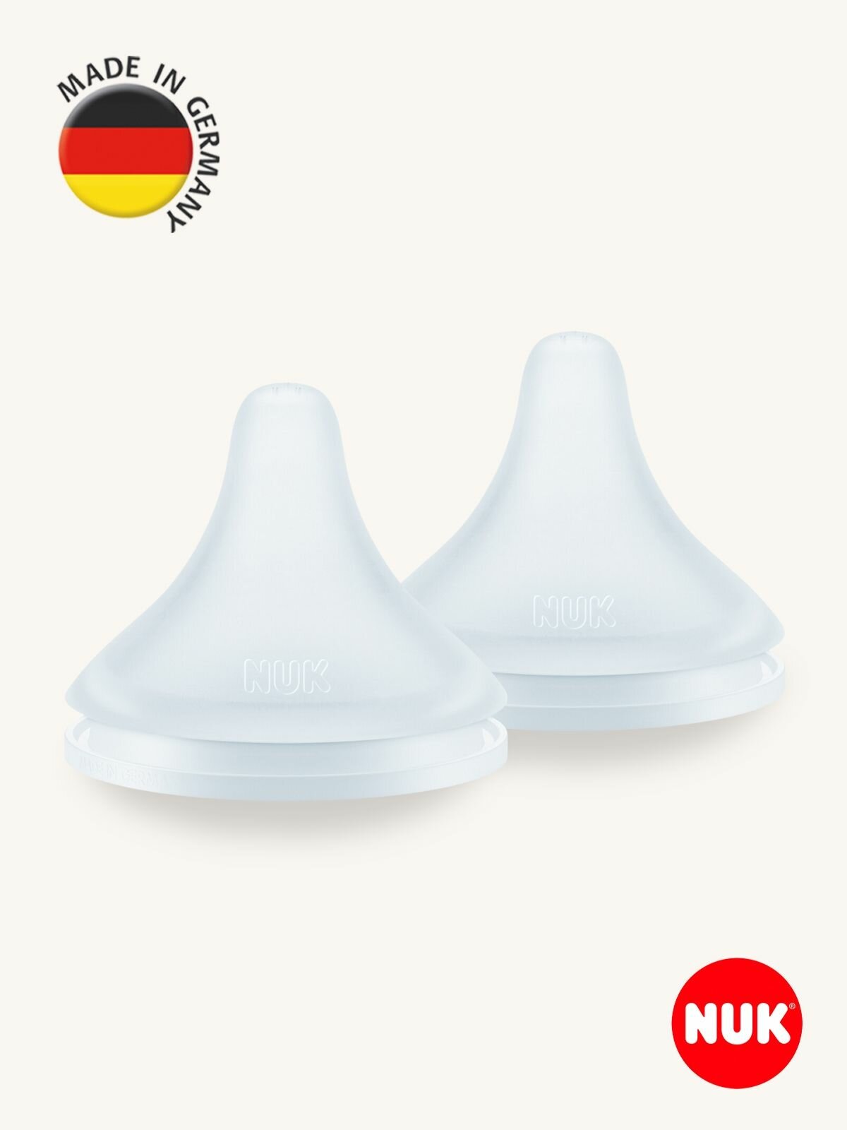 NUK PERFECT MATCH соска для бутылочки силиконовая с отверстием S, 0+, 2 шт