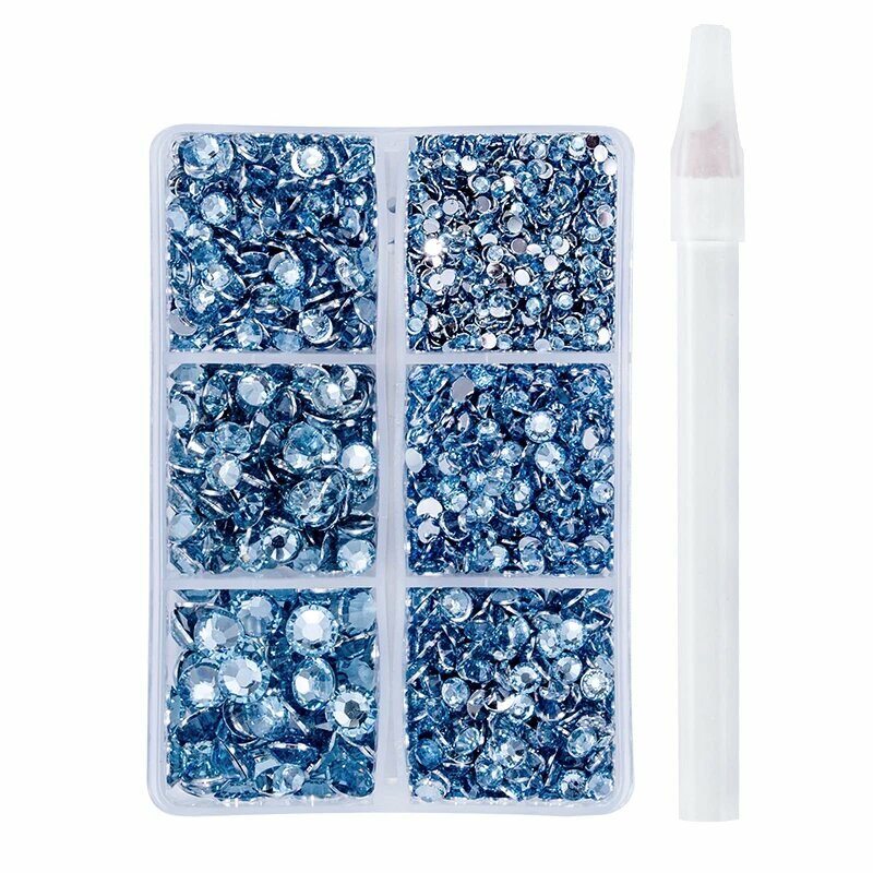 Набор страз из смолы синий light blue 4500 шт.