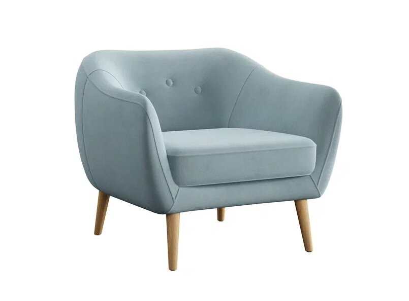 Кресло Сильва Ланкастер 1кр СК Велюр Ультра Слейт Размеры: Высота 860мм Глубина 780мм Ширина 780мм