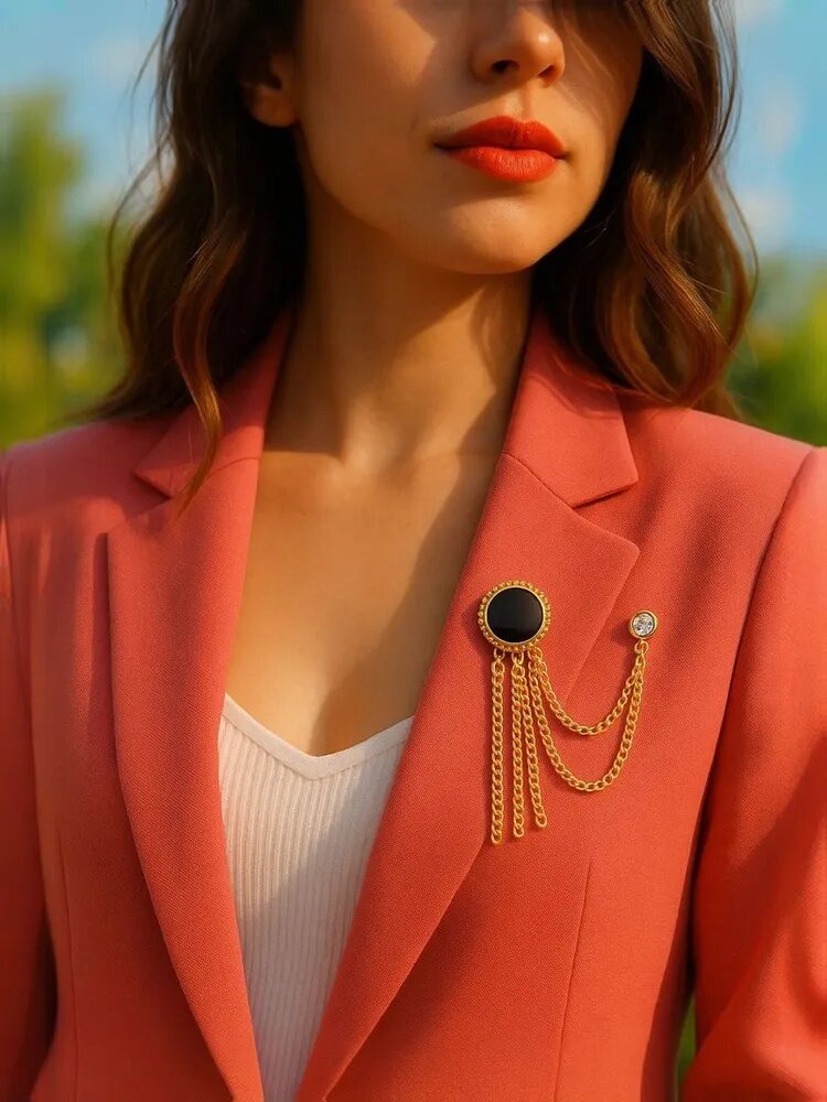 Брошь, стразы, пластик, фианит, искусственный камень