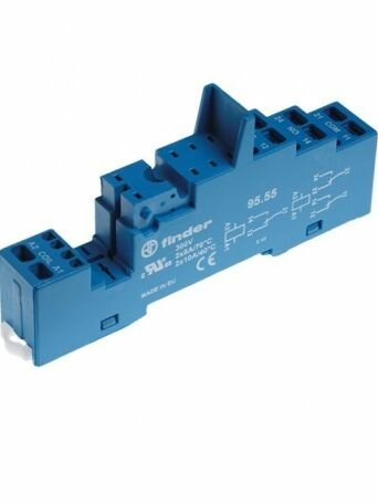 Розетка для реле 40.51 40.52 40.61 40.62 с раздельными контактами с металлическим фиксатором пружинные зажимы 10А