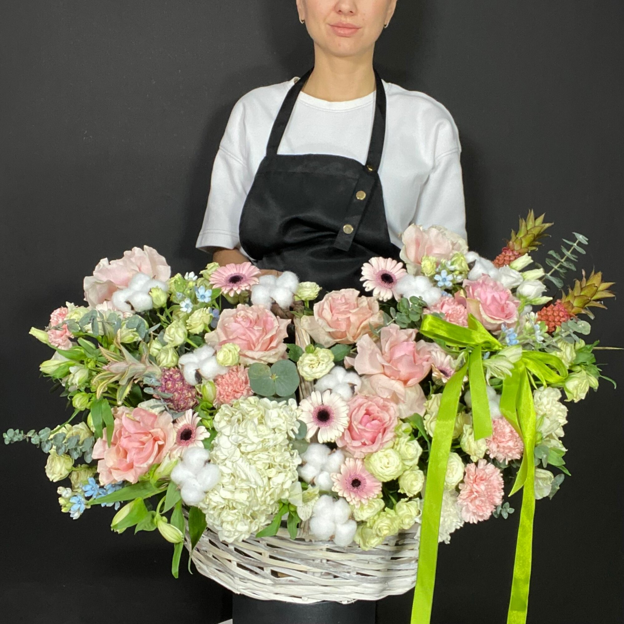 Цветы в корзине