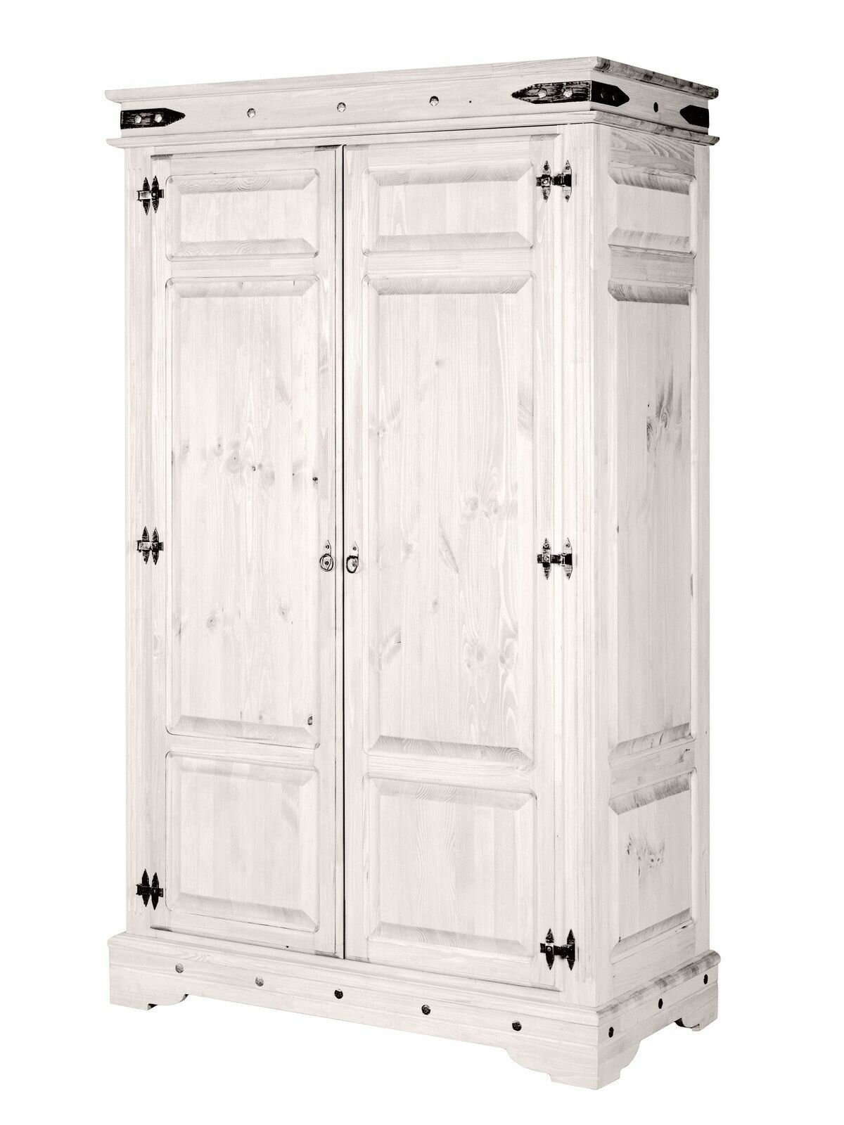 Шкаф "Викинг 02" из массива сосны (белый)