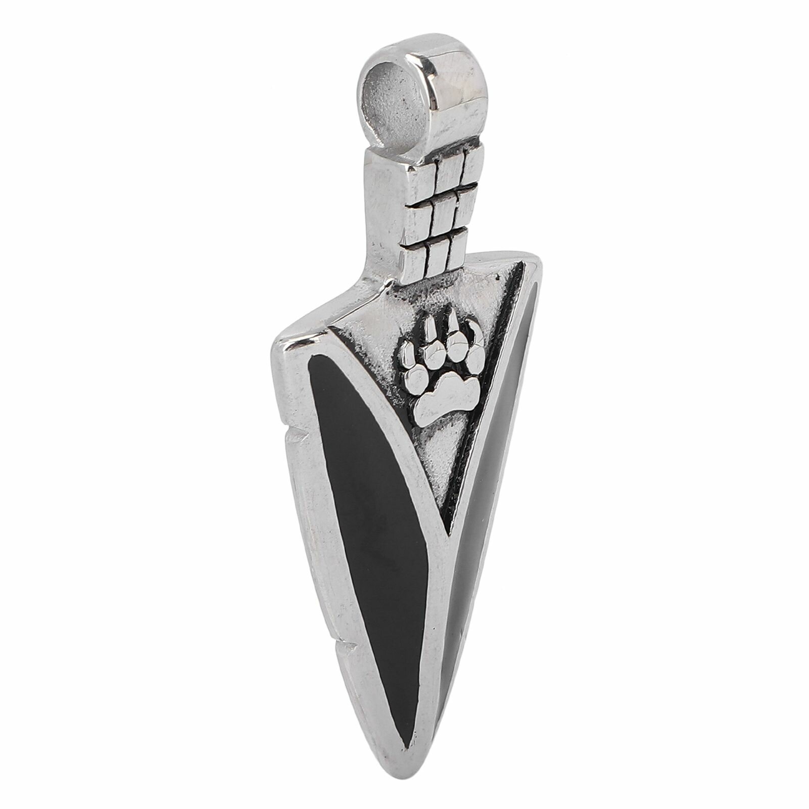 Подвеска на застежке-молнии, титановая сталь, в форме наконечника копья, черная, для пожилых людей