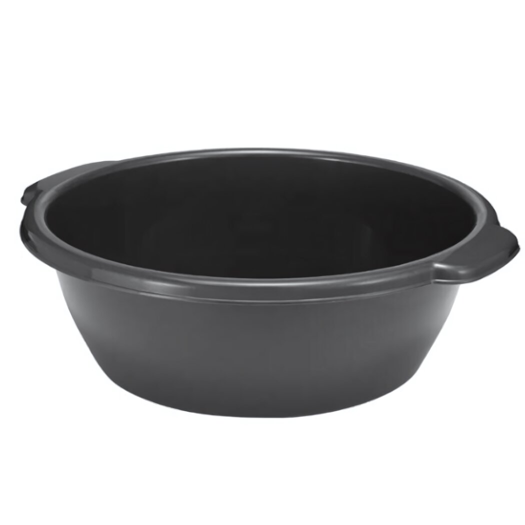 Таз овальный 17,5л, темно-серый, для стирки и уборки, практичный