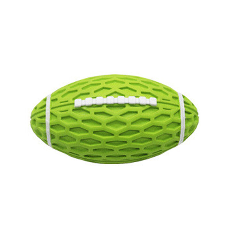 Писклявая футбольная игрушка для собак, чистка зубов, мягкий, устойчивый к укусам, интерактивный резиновый жевательный мяч для собак, для дома и улицы, маленький зеленый