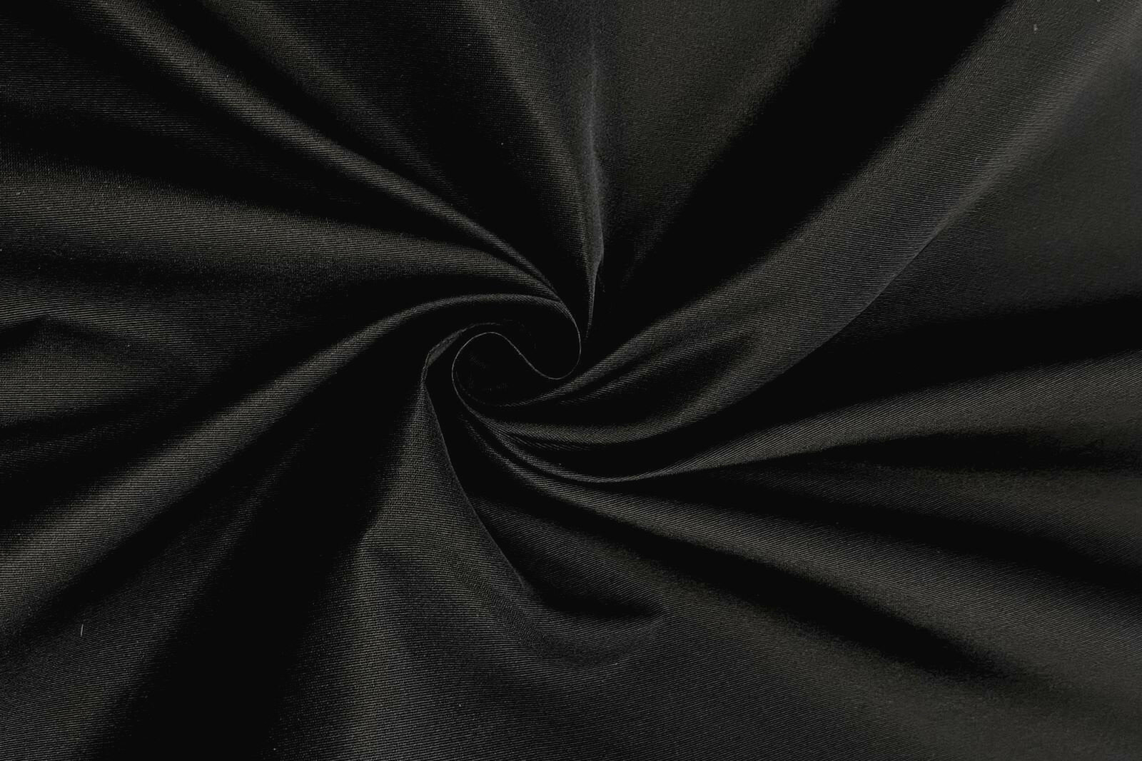 Ткань Тафта-шелк чёрная плотная, 220 г/пм, ш150см, 0,5 м