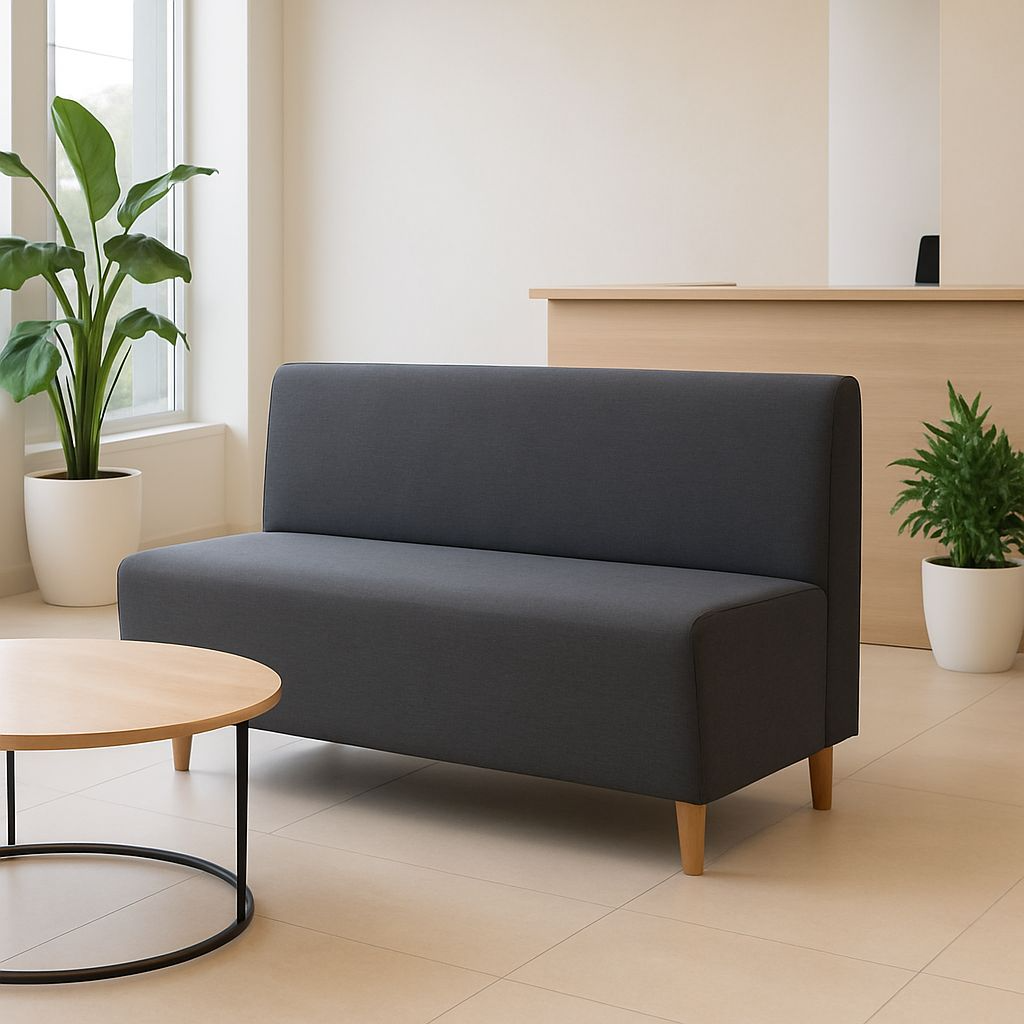 Диван "Слим", прямой, без подлокотников, велюр, Серый Графит, 160х65х85 см