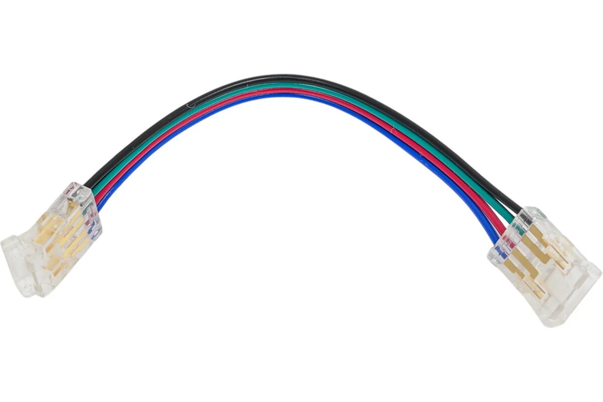 Wolta коннектор выводной/последовательный для ленты SMD RGB 10 мм, провод 10 см, 3 шт