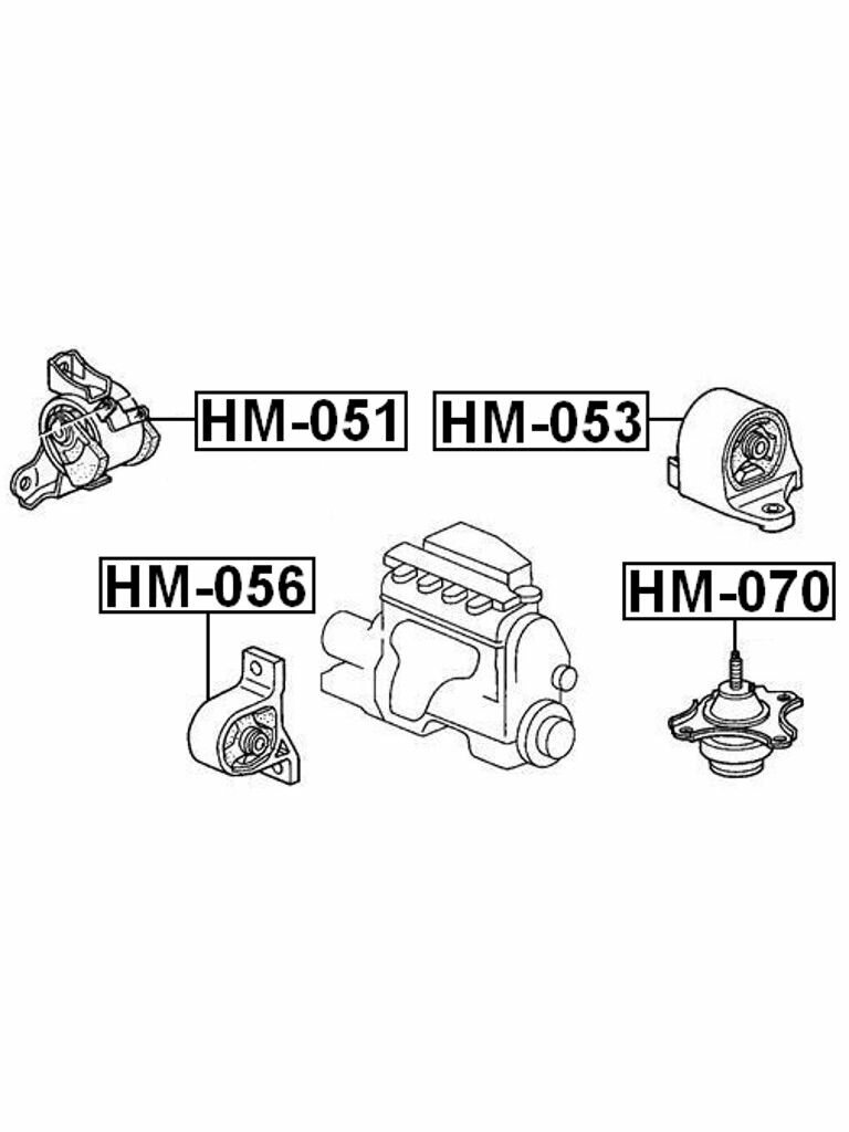 Подушка двигателя левая (гидравлика) HONDA HM-070 FEBEST.